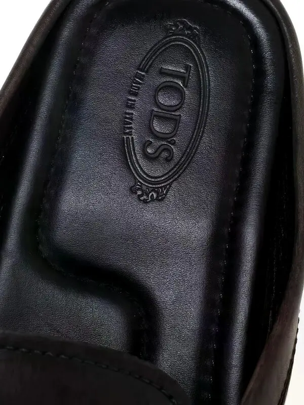 TOD'S Round-toe Leather Mules