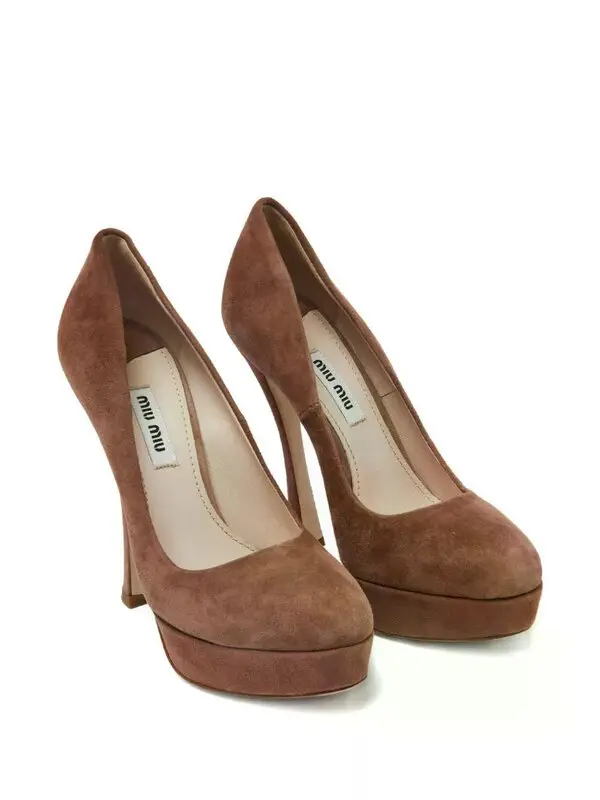 Miu Miu Suede Platform Stiletto Pumps