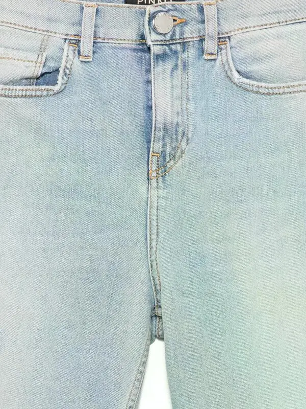 Pinko Distressed Raw-cut Hem Shorts