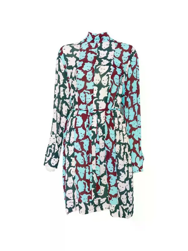 Missoni Faces-print Belted Dress