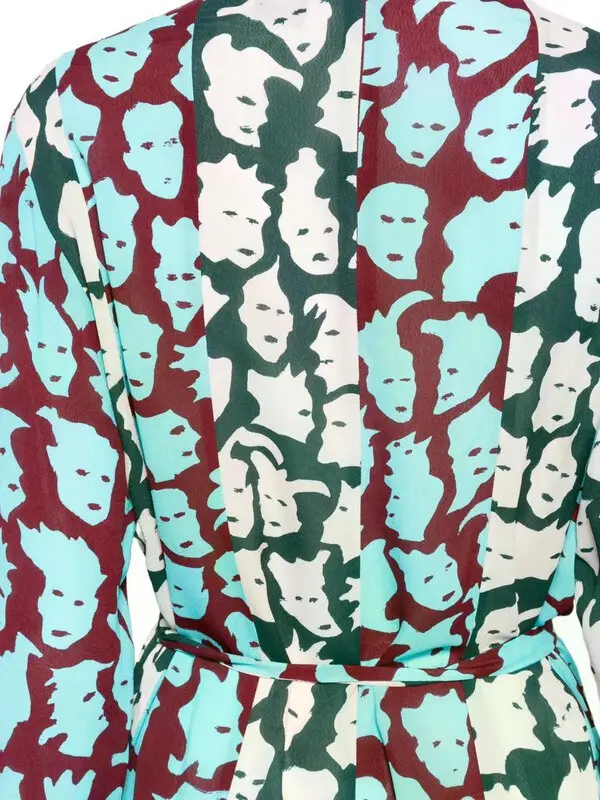 Missoni Faces-print Belted Dress