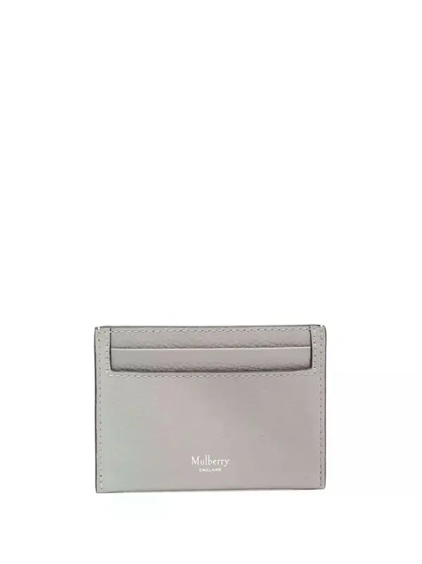 Mulberry Continental Embossed-logo Leather Carholder - Grey