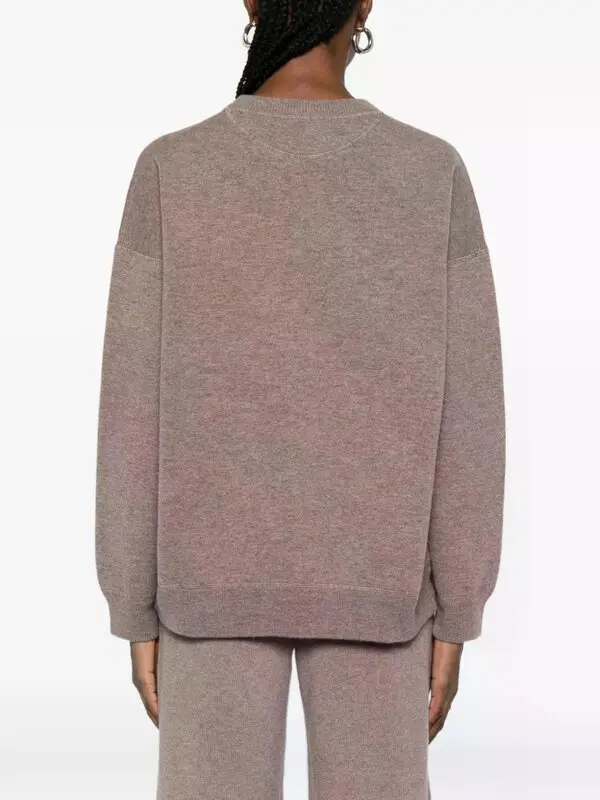 Max Mara Logo-knit Sweater - Brown