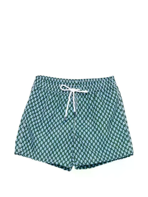 Fedeli Drawstring Swim Shorts - Green