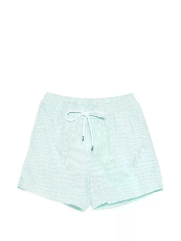 Fedeli Striped Swim Shorts - Green