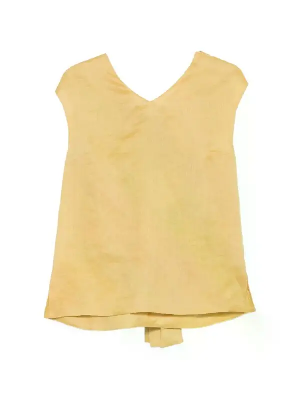 Max Mara V-neck Sleeveless Top - Yellow