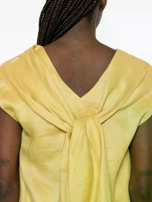 Max Mara V-neck Sleeveless Top - Yellow