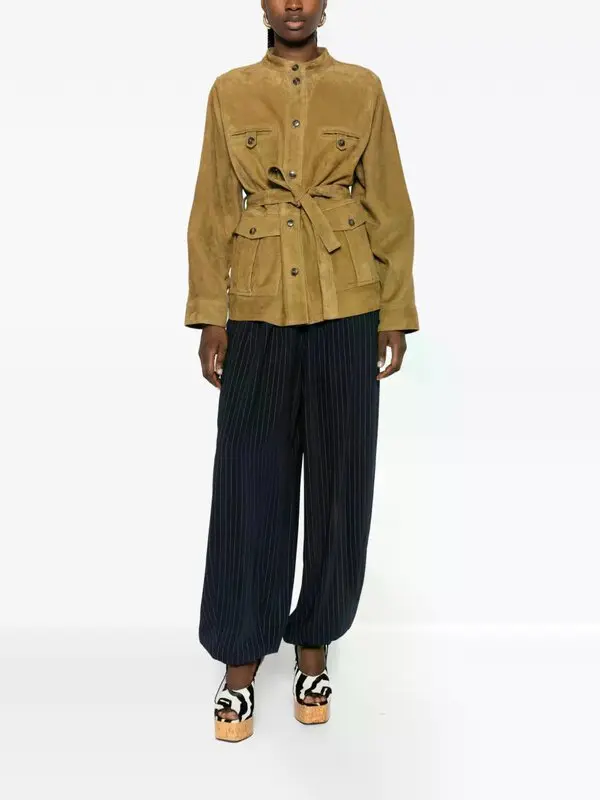 YVES SALOMON Belted Suede Jacket