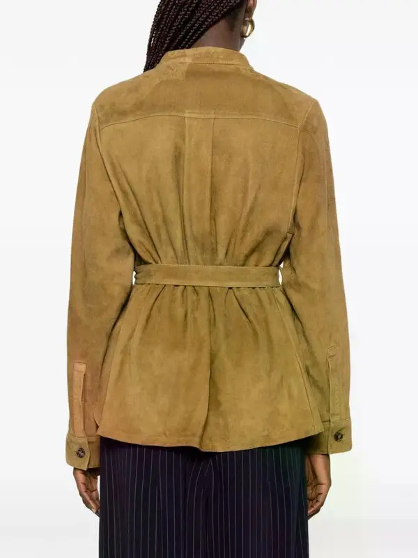 YVES SALOMON Belted Suede Jacket