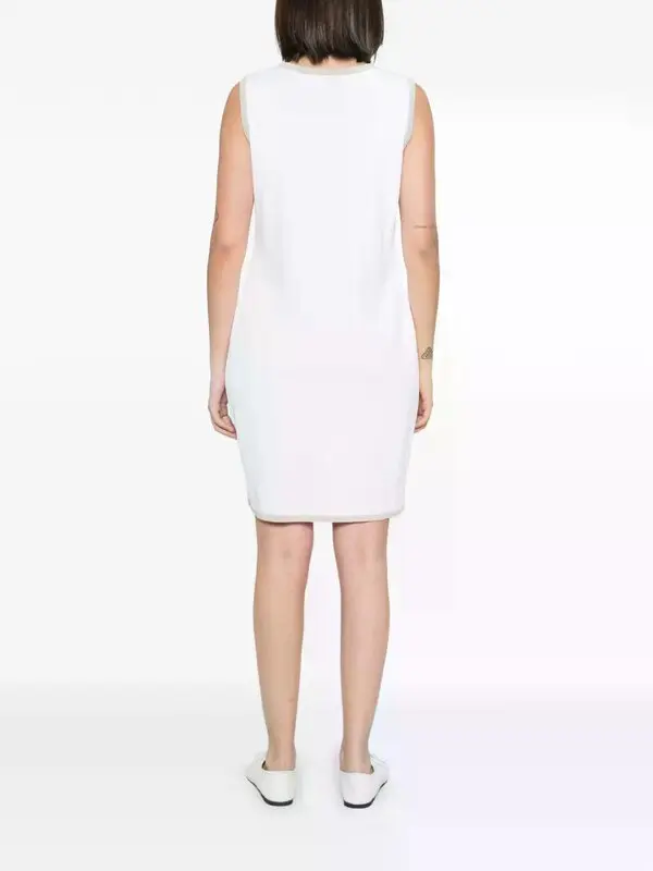 ANNE CLAIRE Contrast-trim Buttoned Mini Dress