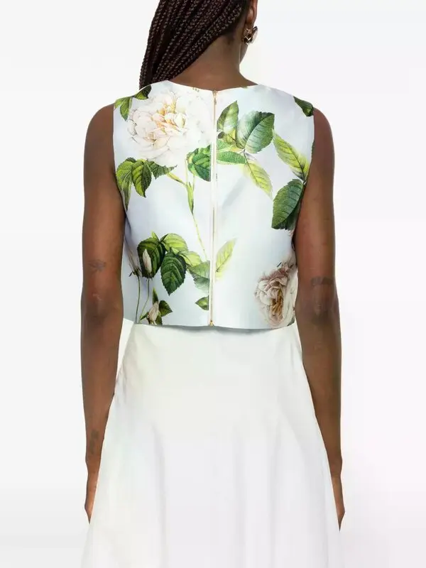 LUNATICA MILANO Floral-print Cropped Blouse