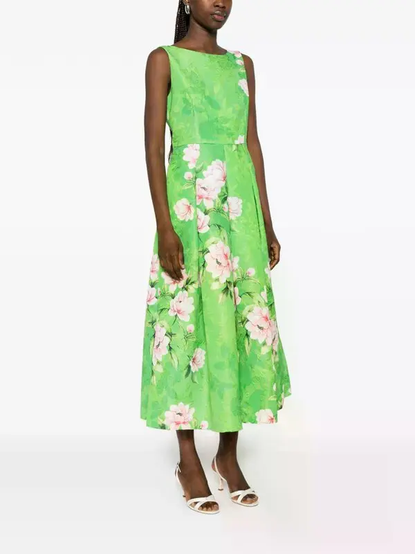 LUNATICA MILANO Floral-print Jacquard Midi Dress