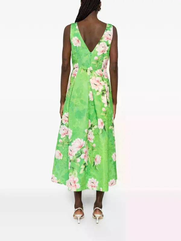 LUNATICA MILANO Floral-print Jacquard Midi Dress