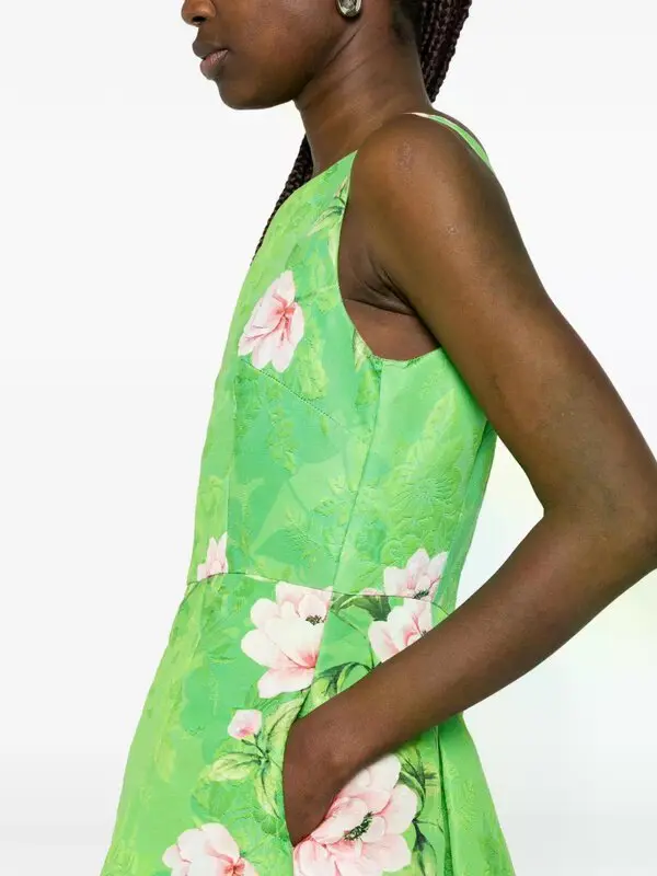 LUNATICA MILANO Floral-print Jacquard Midi Dress