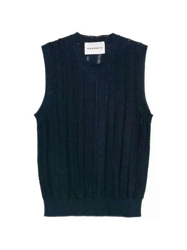 AMARANTO Open-knit Vest