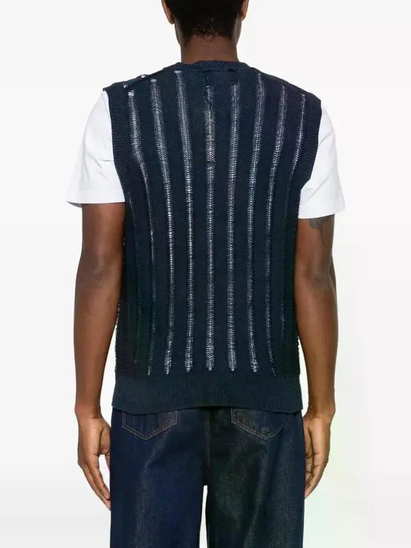 AMARANTO Open-knit Vest