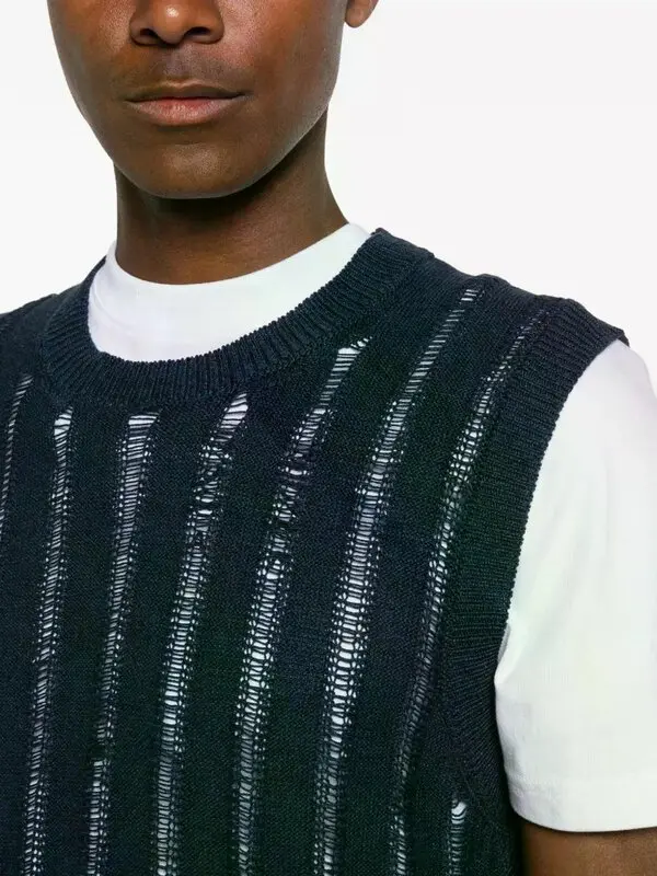 AMARANTO Open-knit Vest