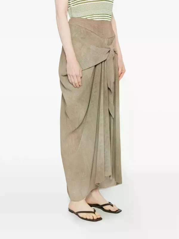 Ermanno Scervino Knotted Draped Maxi Skirt