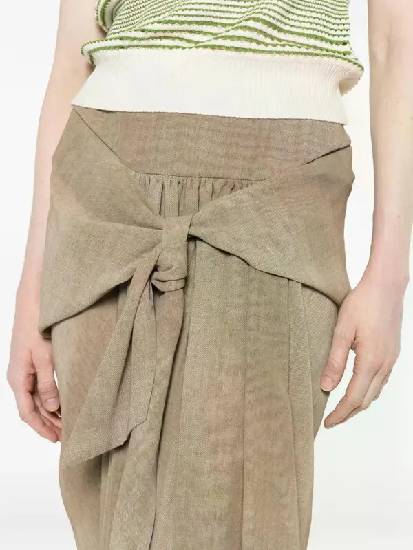 Ermanno Scervino Knotted Draped Maxi Skirt