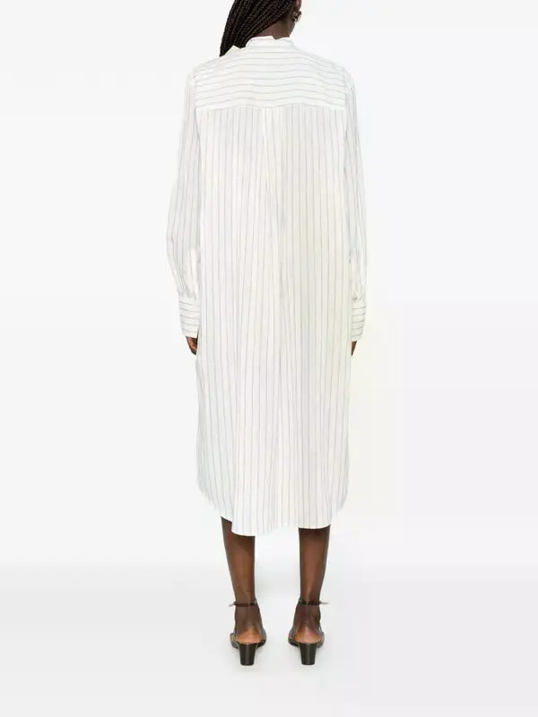 TOTEME Striped Shirt Dress - White