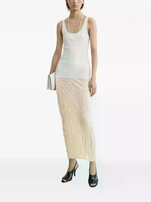 TOTEME Crinkled Midi Skirt - Neutrals