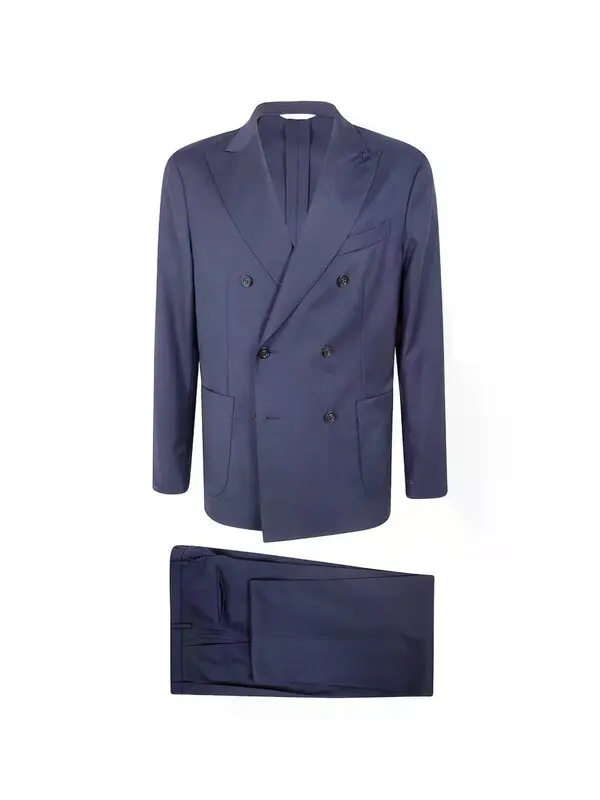 Boglioli Double-breasted Suit - Blue