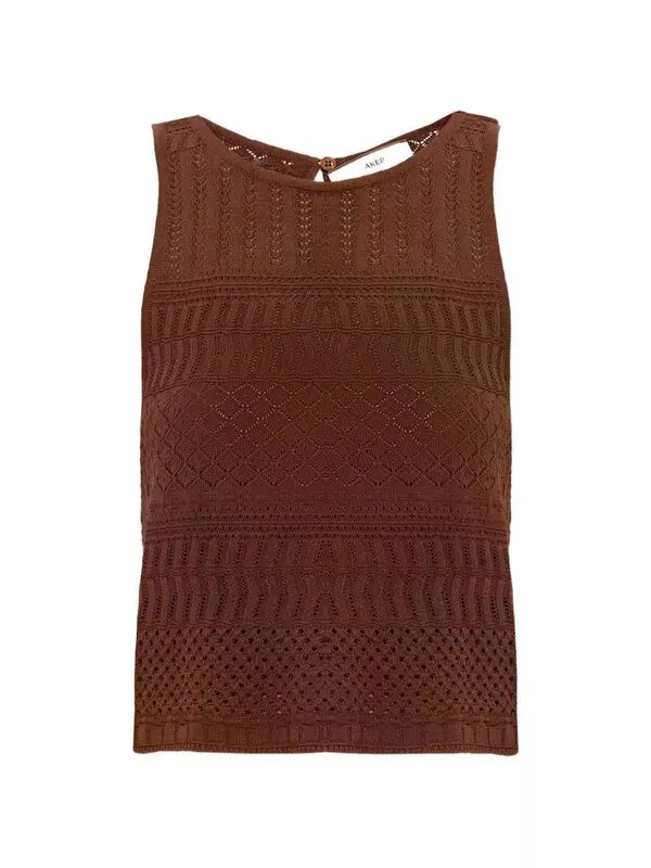 AKEP Open-knit Sleeveless Top
