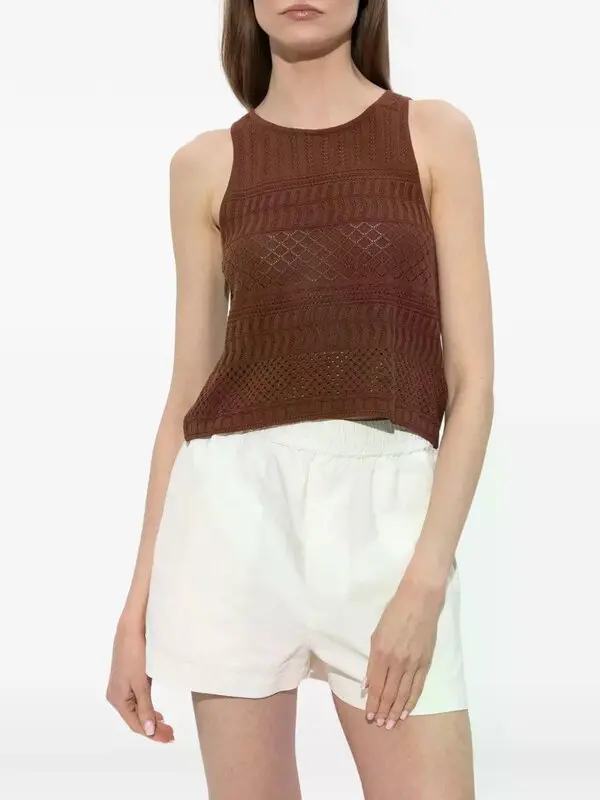 AKEP Open-knit Sleeveless Top