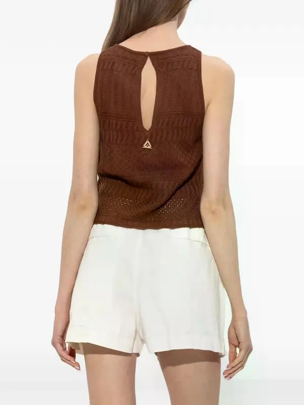 AKEP Open-knit Sleeveless Top