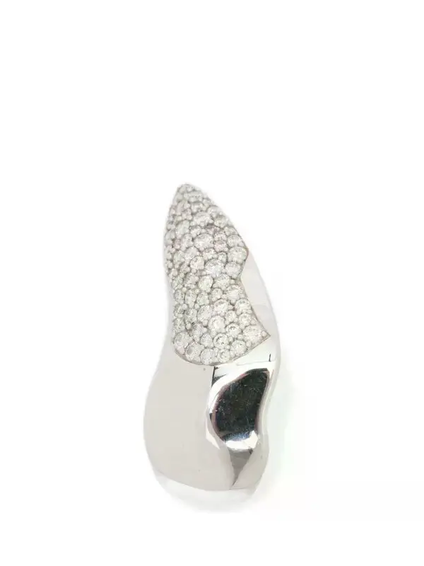 RAINBOW K Large Shark Diamond Earring - Silver