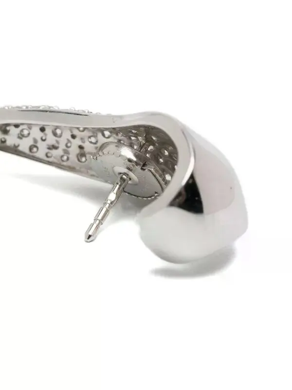 RAINBOW K Large Shark Diamond Earring - Silver
