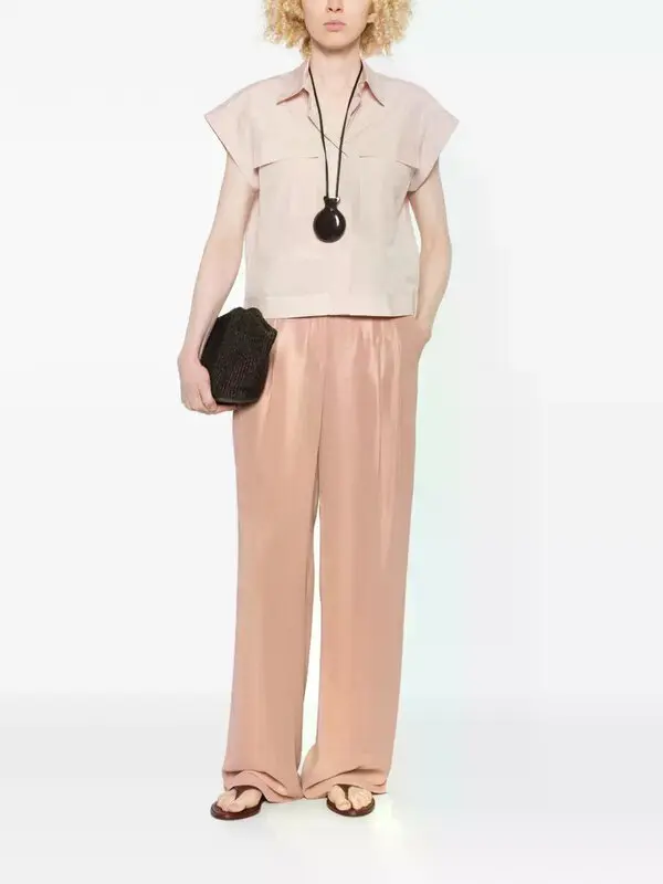 Peserico Metallic-effect Wide-leg Trousers