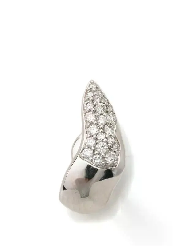 RAINBOW K Shark Diamond Stud Earring - Silver