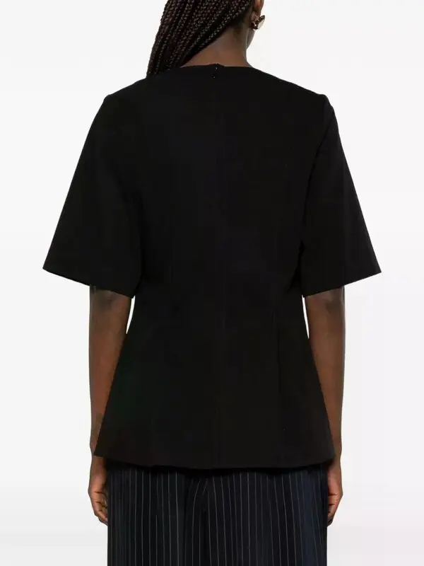 TOTEME Slit-detail Flared Blouse - Black