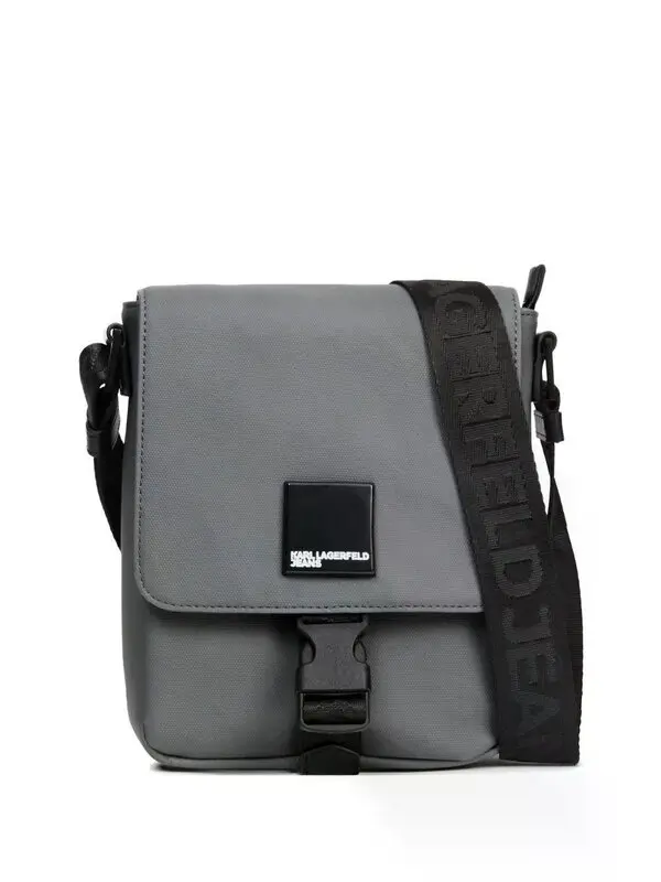Karl Lagerfeld Logo-plaque Messenger Bag - Grey