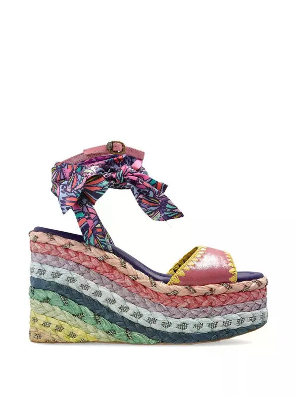 Kurt Geiger Chelsea Scarf Wedge Sandals