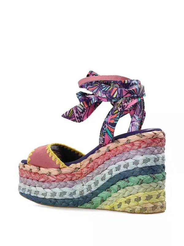 Kurt Geiger Chelsea Scarf Wedge Sandals