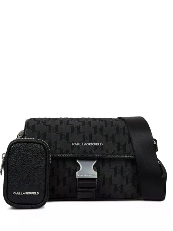 Karl Lagerfeld K/monogram Messenger Bag - Black