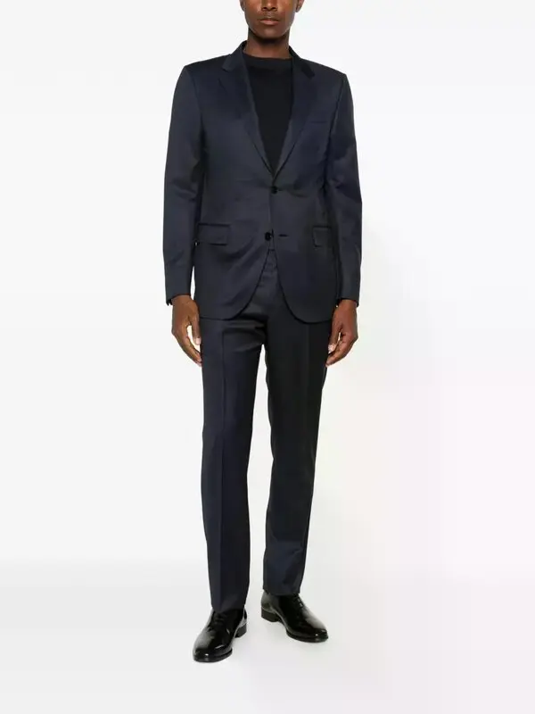 Zegna Single-breasted Wool Suit - Blue