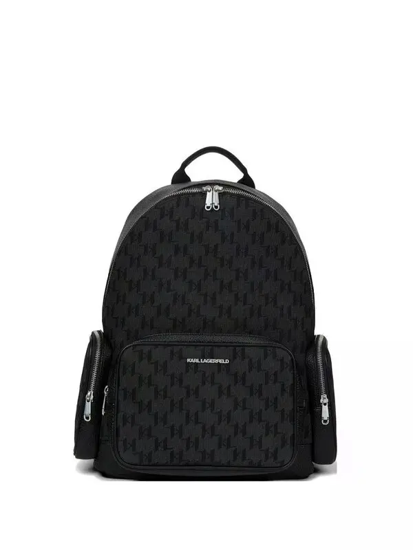 Karl Lagerfeld K/monogram Jacquard Backpack - Black