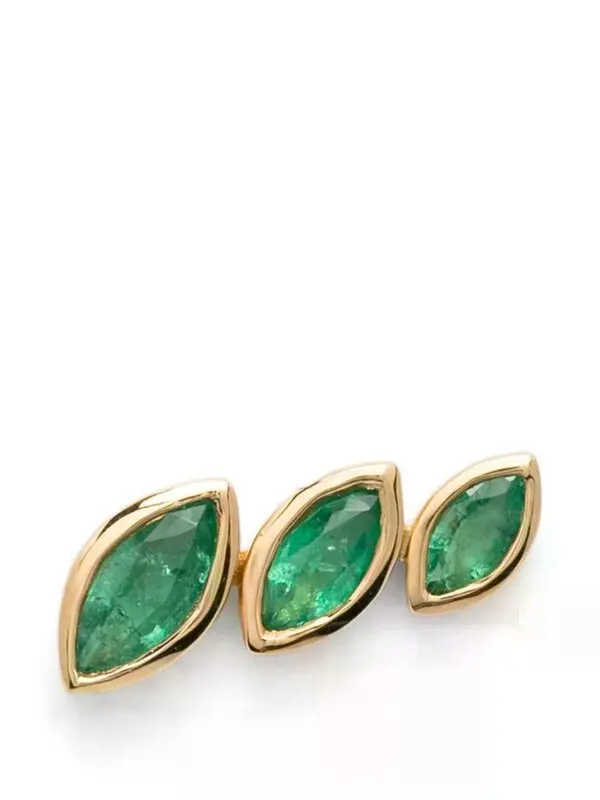 Shay Emerald Earrings - Gold