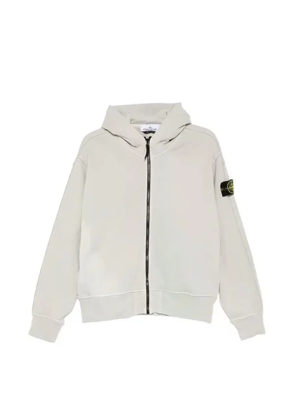 Stone Island Compass-patch Zip-up Hoodie