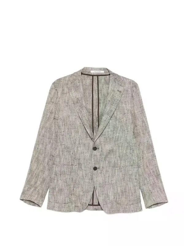 Tagliatore Textured Two-button Blazer - Brown