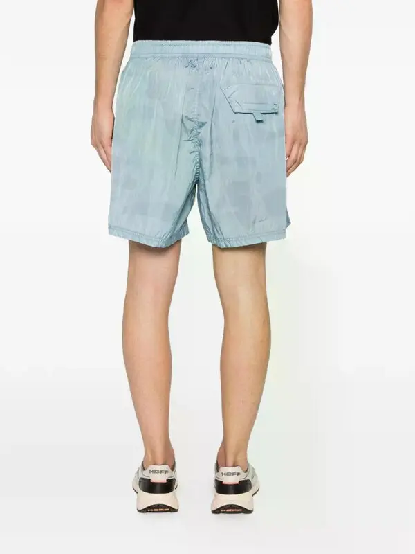Stone Island Logo-print Shorts - Blue