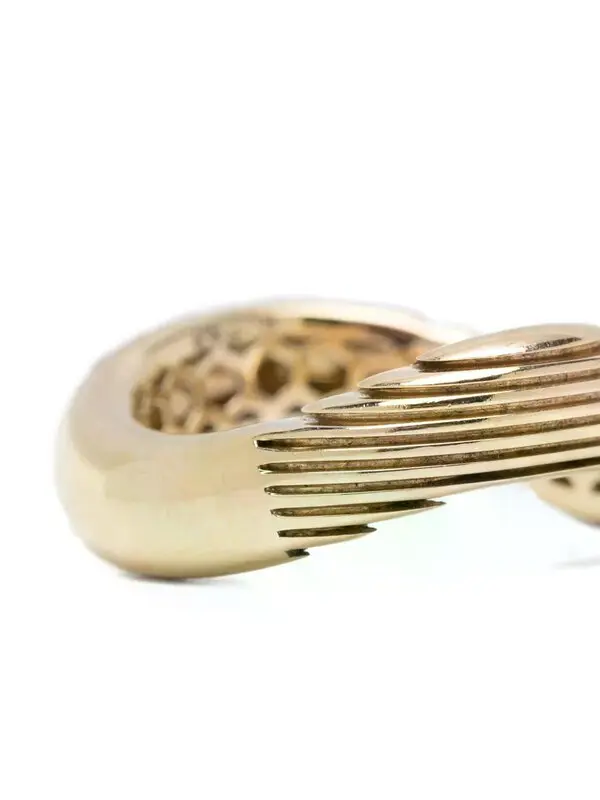 RAINBOW K Textured Band Ring