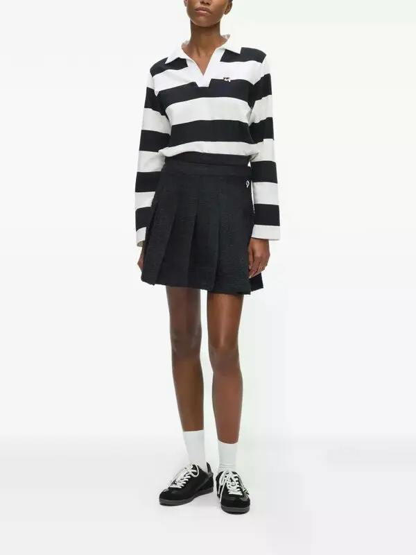 Karl Lagerfeld Ikonik Striped Long-sleeve T-shirt - Black