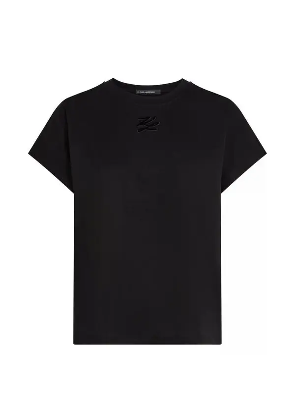 Karl Lagerfeld Logo-embroidered T-shirt