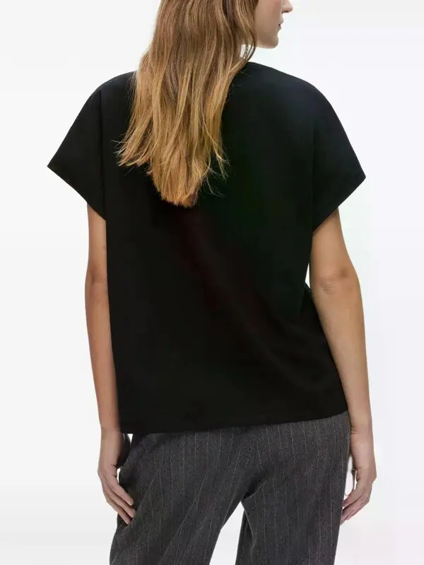 Karl Lagerfeld Logo-embroidered T-shirt