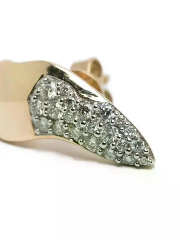 RAINBOW K Shark-tooth Diamond Earring - Gold