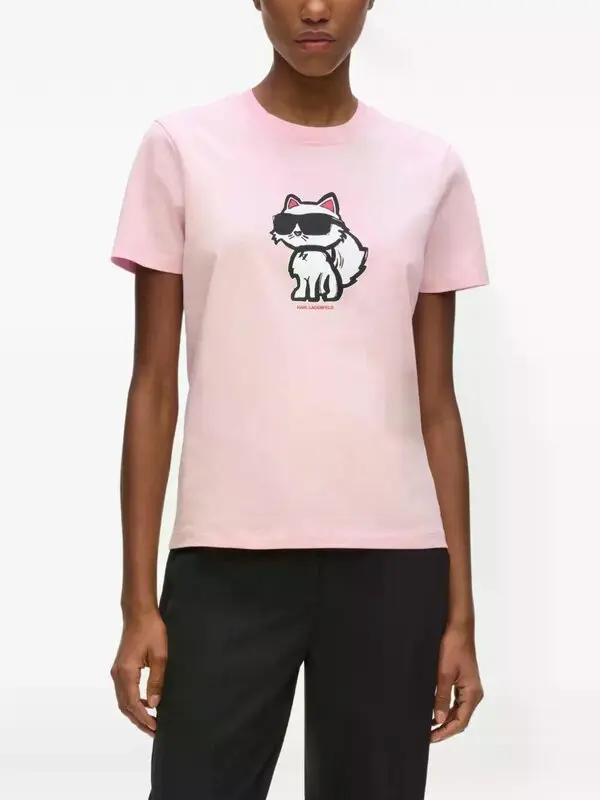 Karl Lagerfeld Ikon Choupette T-shirt - Pink